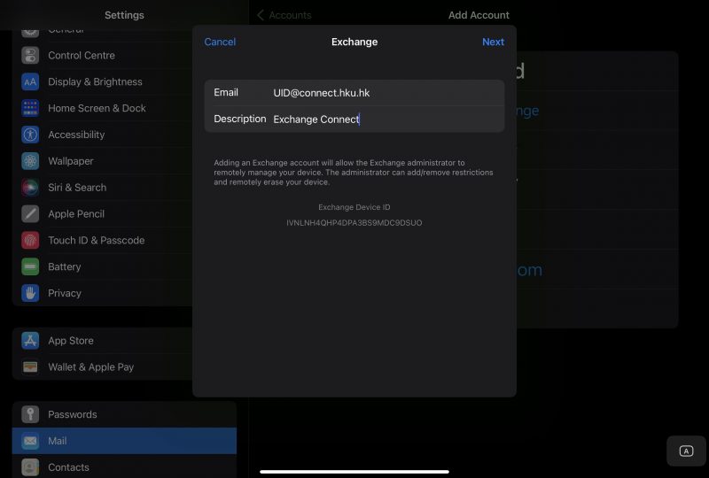Procedure to Access Connect Email Account on iOS Devices » Information ...