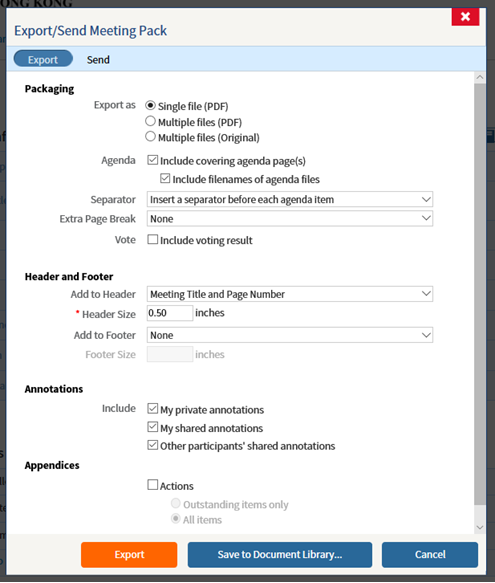 Export all structural meeting documents (Convene) » Information ...