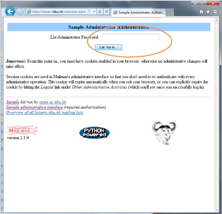 FAQ on Mailman Mailing List » Information Technology Services