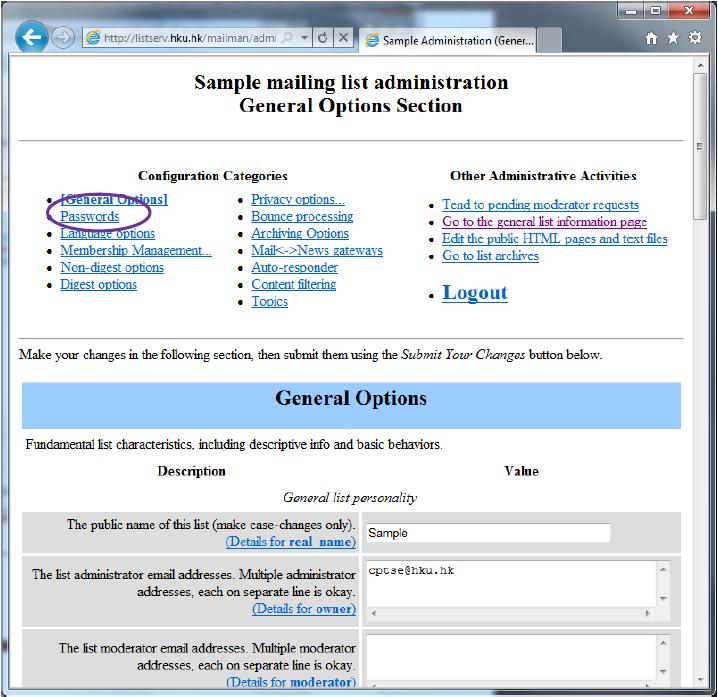 FAQ on Mailman Mailing List » Information Technology Services