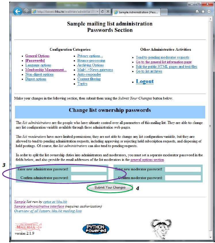 FAQ on Mailman Mailing List » Information Technology Services