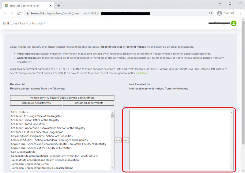 Bulkmail Control Guide for Recipients » Information Technology Services