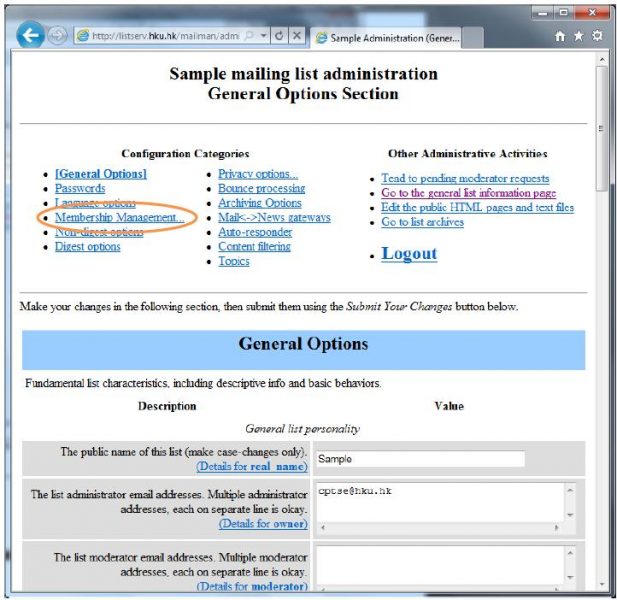 FAQ on Mailman Mailing List » Information Technology Services