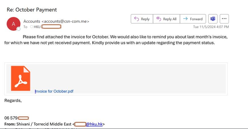 October Payment » Information Technology Services