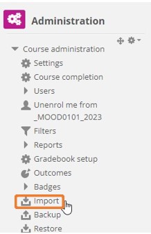Import Course Materials from an Existing Course » Information ...