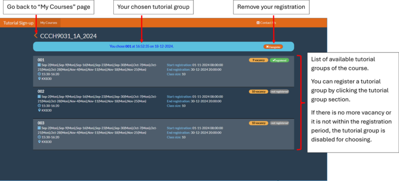 Tutorial Sign-up Application » Information Technology Services