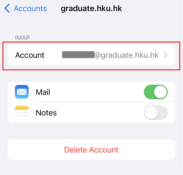 Procedure to Access HKU Email via iOS Devices Using IMAP Account ...