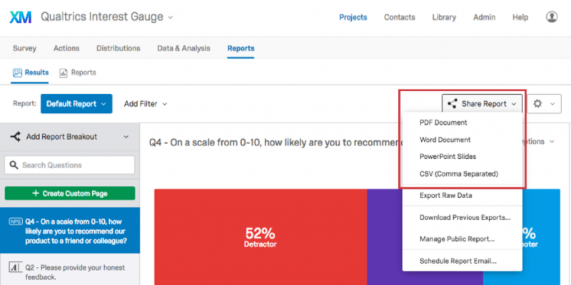 Result and Report - Qualtrics » Information Technology Services