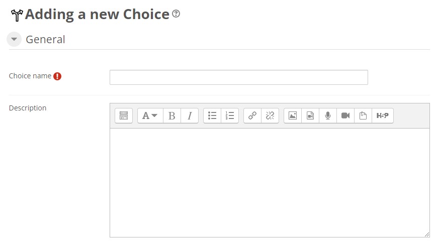 Create a Choice activity » Information Technology Services