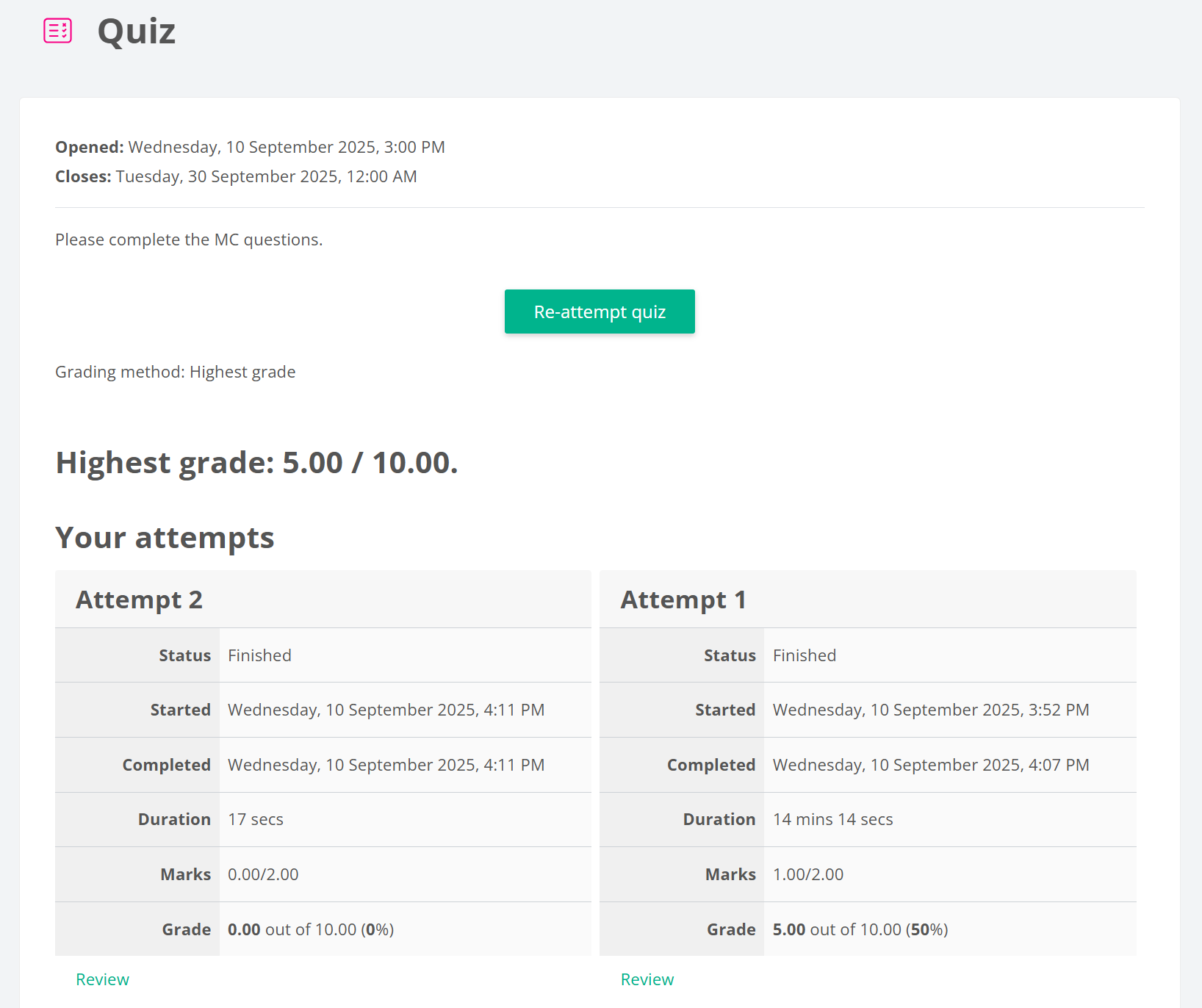 Quiz » Information Technology Services
