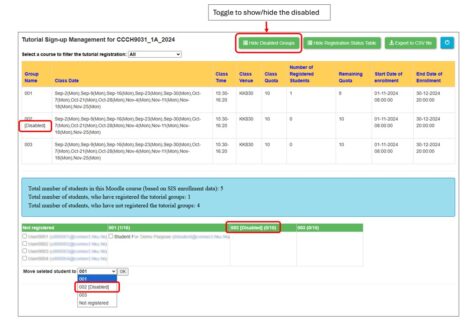 Tutorial Sign-up Management Application (for Teachers and Course ...