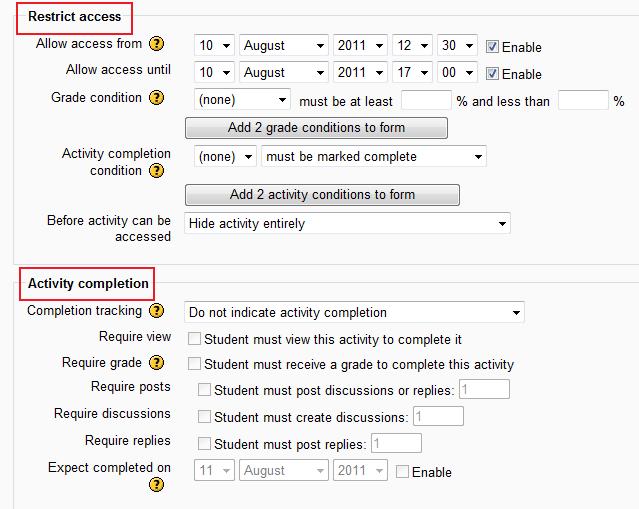 Restrict availability to resources » Information Technology Services