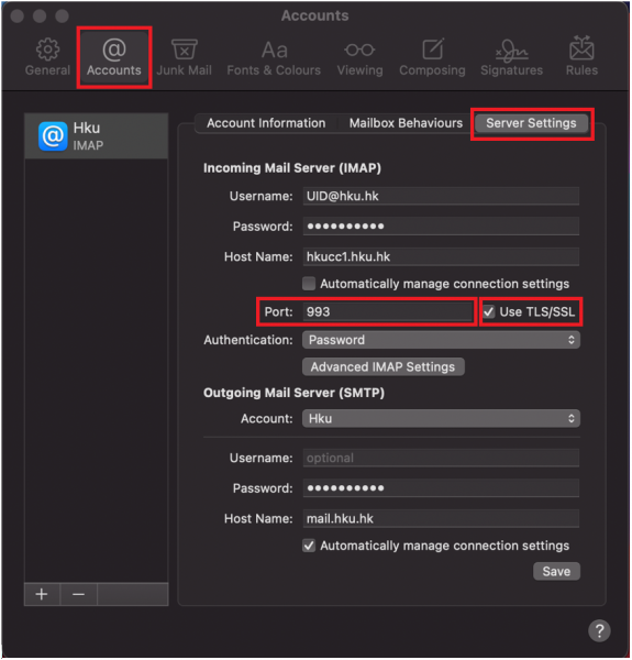 Procedure to Enable SSL (Secure Sockets Layer) on POP/IMAP for Staff ...