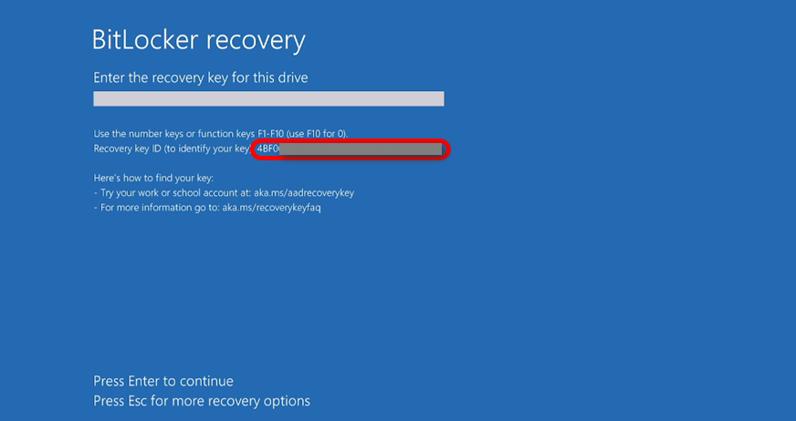 Where can I find my BitLocker recovery key? » Information Technology ...