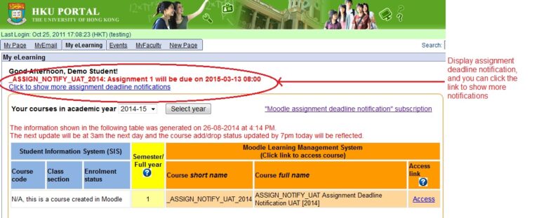 Moodle Assignment Deadline Notification » Information Technology Services