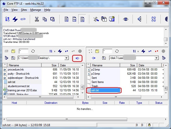 SFTP (Secure File Transfer Protocol) with CoreFTP » Information Technology Services