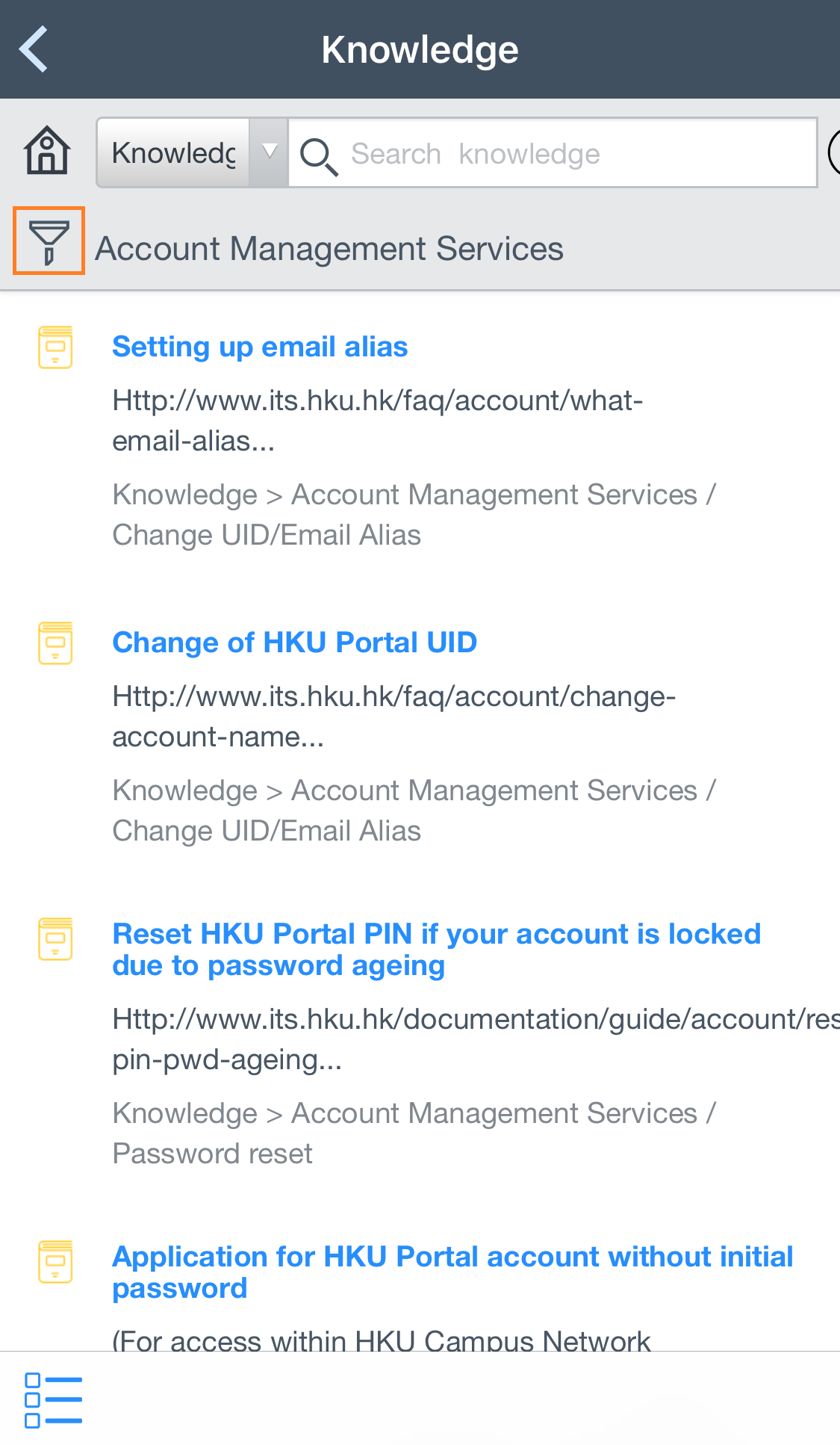 User guide on ServiceNow Mobile App » Information Technology Services