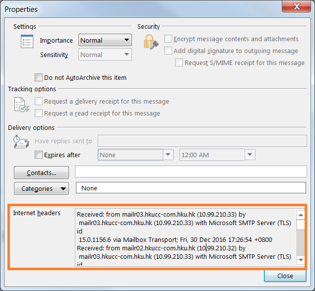 How do I reveal the FULL HEADER of an email message? » Information ...