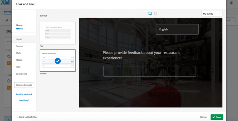 Look and Feel - Qualtrics » Information Technology Services