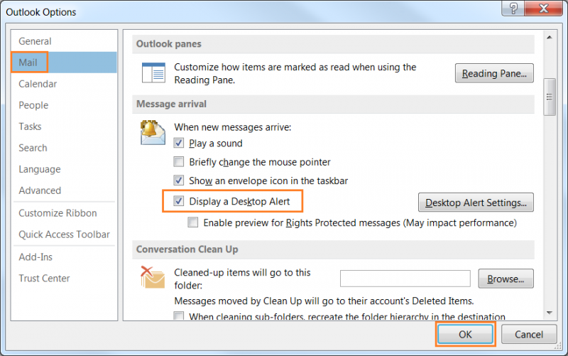 How to setup to display a notification when a new email message arrives ...
