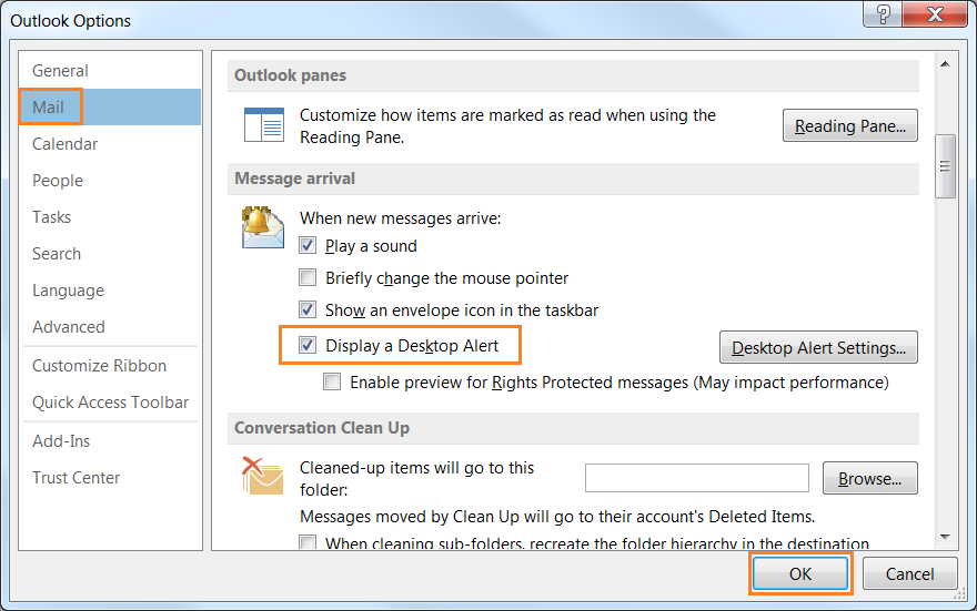 How to setup to display a notification when a new email message arrives ...