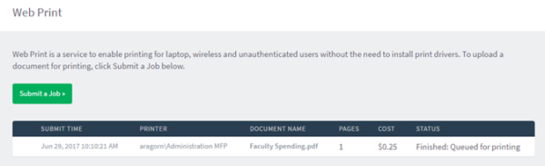 Web printing for new uPrint » Information Technology Services
