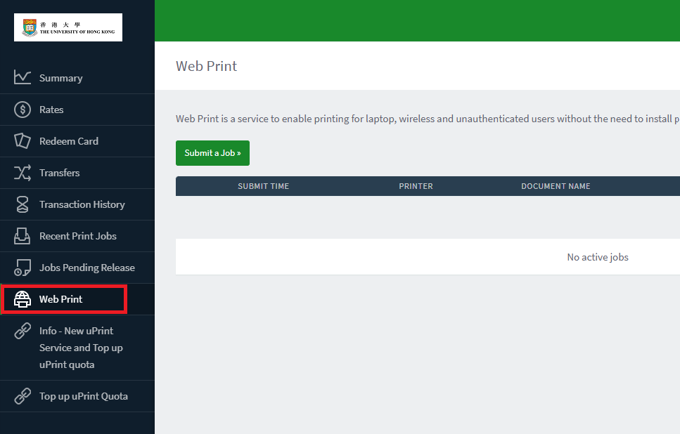 Web printing for new uPrint » Information Technology Services