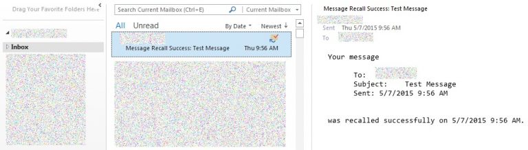 Procedure to recall a sent message in MS Outlook » Information ...