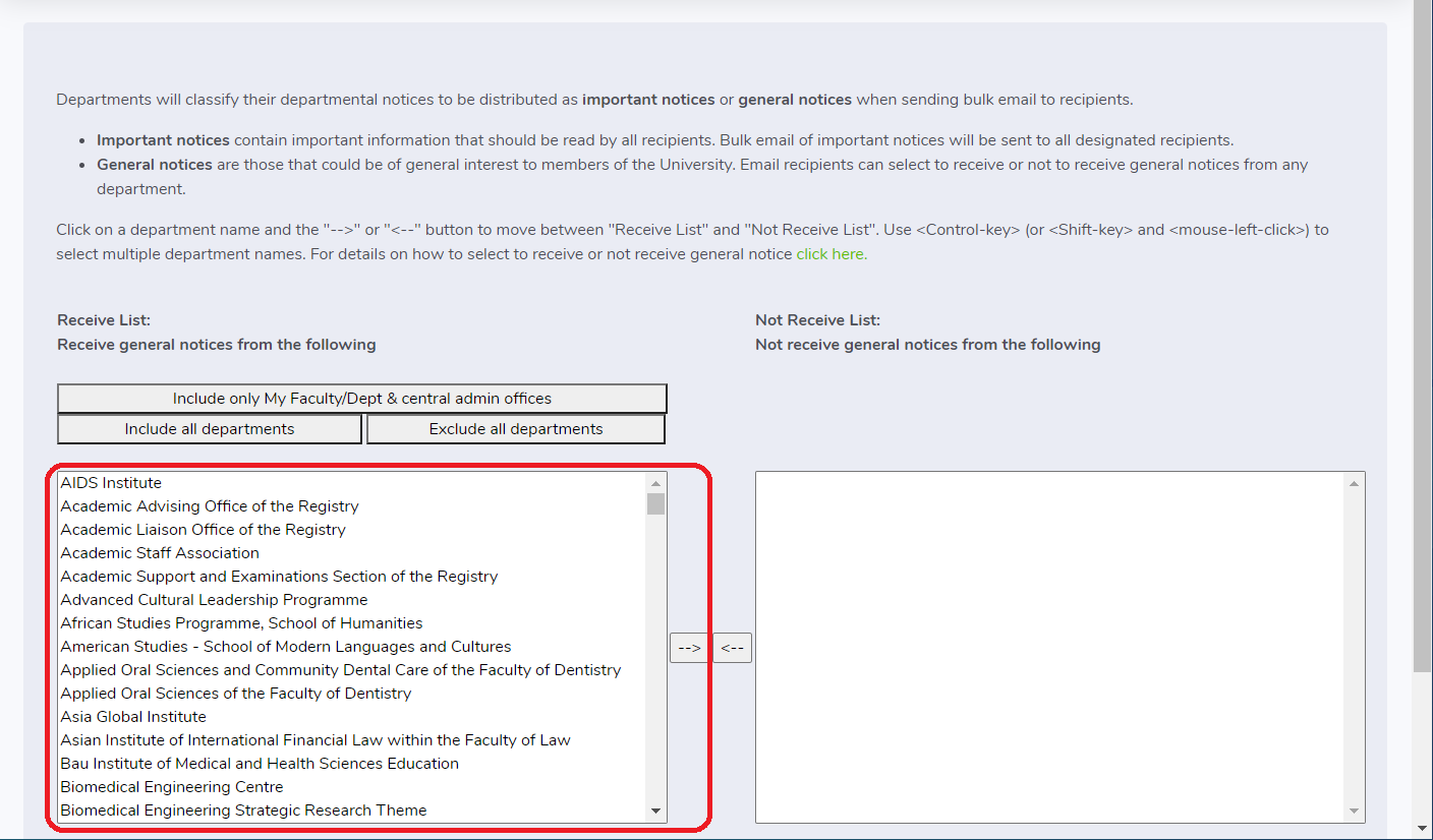 Bulkmail Control Guide for Recipients » Information Technology Services