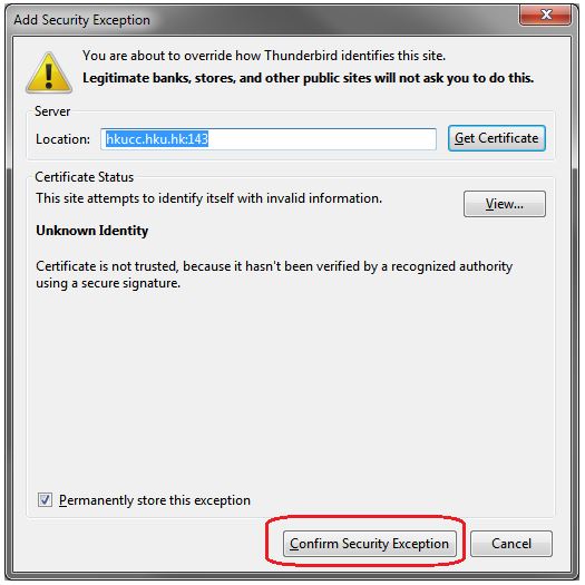 Procedure to Access Staff Email (HKUCC1) via Thunderbird Using IMAP ...