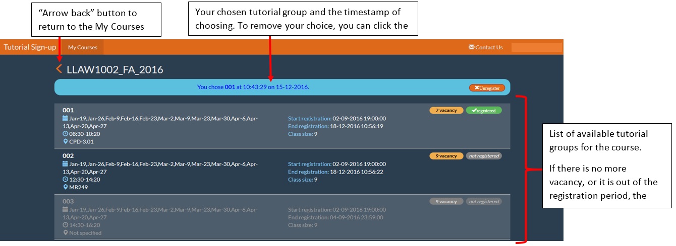 Tutorial Sign-up Application » Information Technology Services