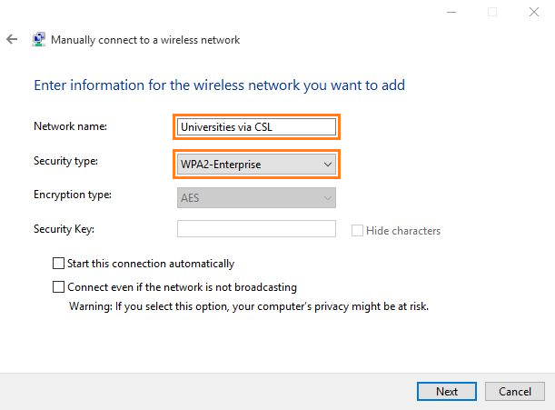 Procedure for Windows 10 to Access Universities via CSL » Information ...